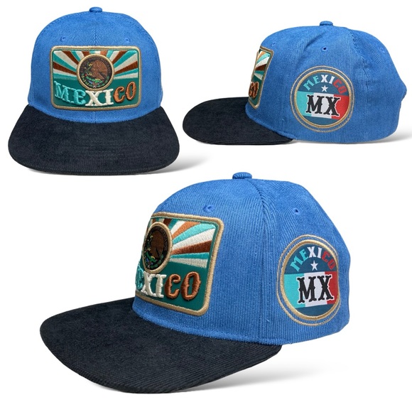 Accessories | Mexico Eagle Flat Brim Snapback Cap Corduroy Hat Gorra ...